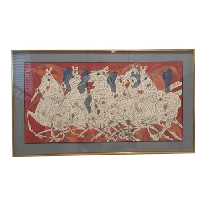 1980s Jiang "Speed" Color Serigraph on Art Paper Hand Signed | Chairish