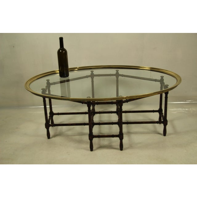 1970s Baker Furniture Faux Bamboo Coffee Table Chairish