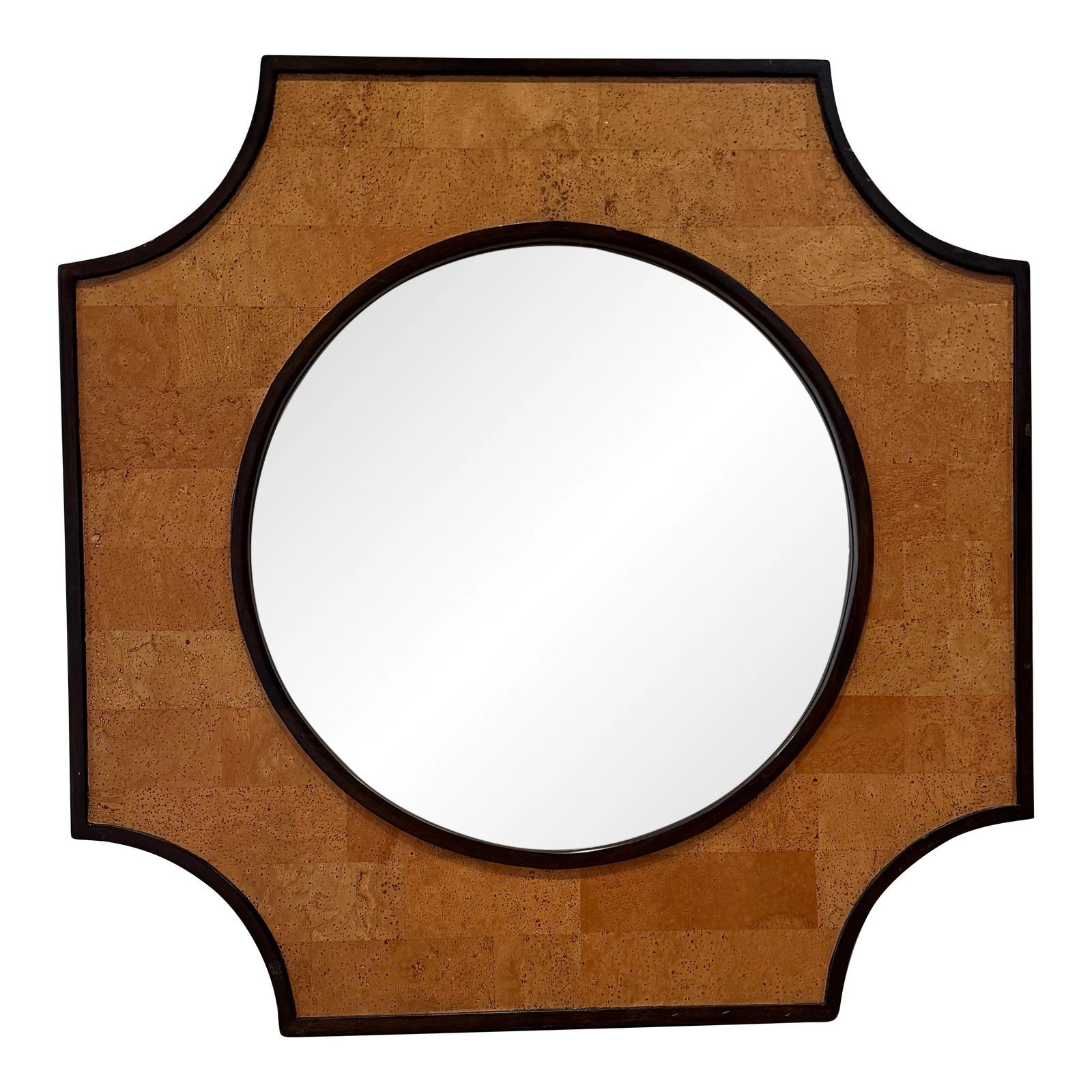 Transitional Cork Mirror | Chairish