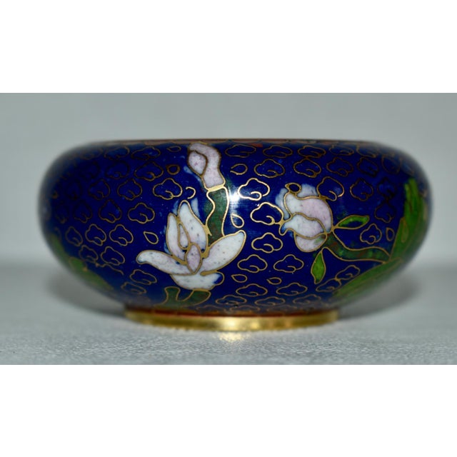 Vintage Chinese Mini Cloisonné' Bowl W/Floral Details | Chairish