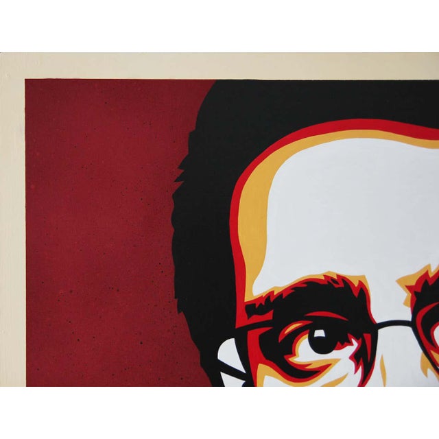 Ed Booth Edward Snowden “Whistleblower” Red, Orange, and Black Abstract ...