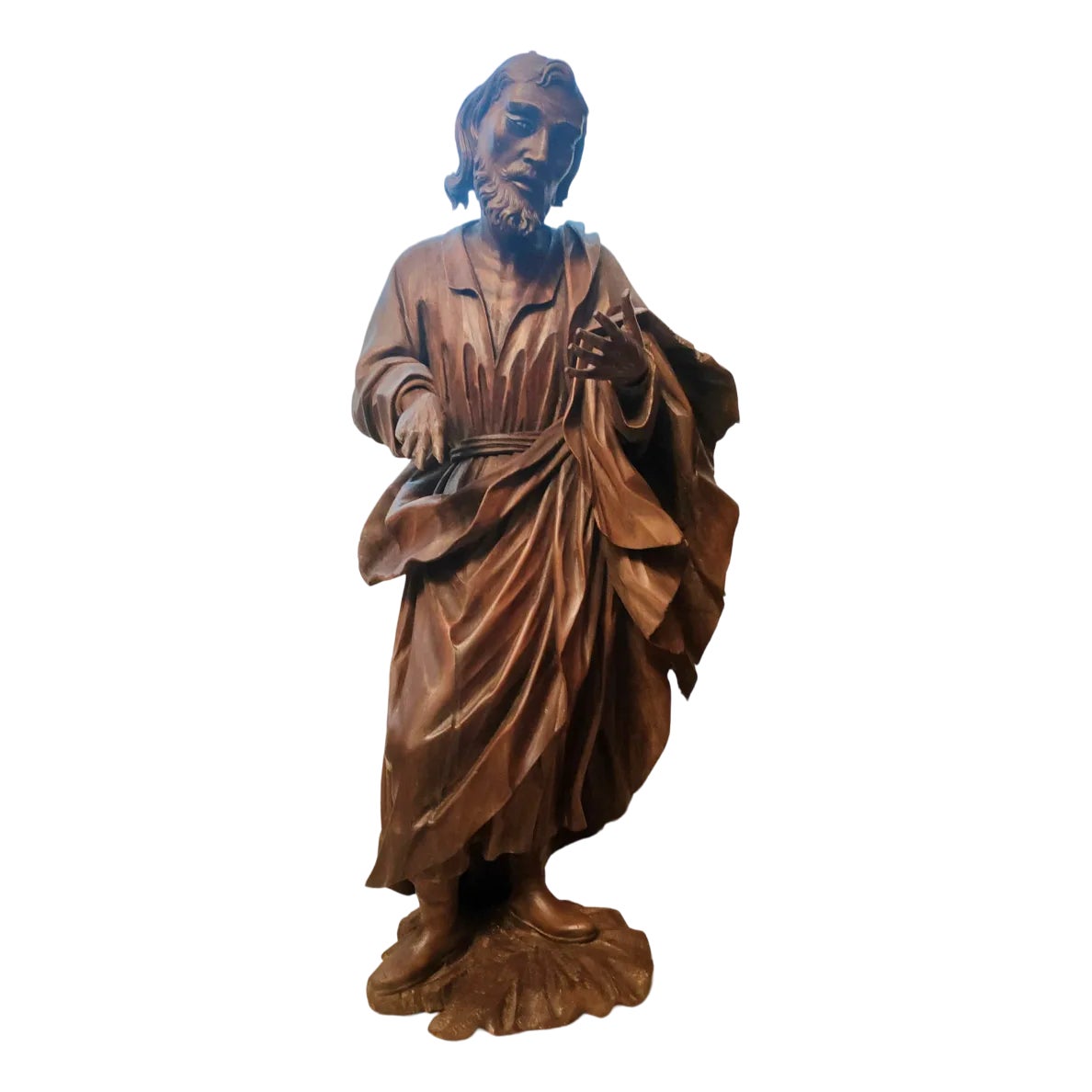 Italian Artist, Statue of Saint Joseph, 1750, Walnut | Chairish