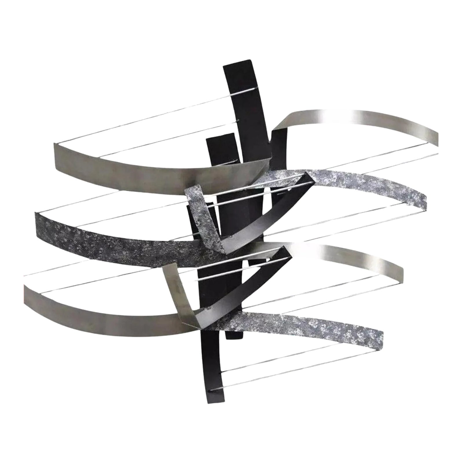 Vintage Curtis Jere Mid Century Modern Metal Abstract Wall Art ...