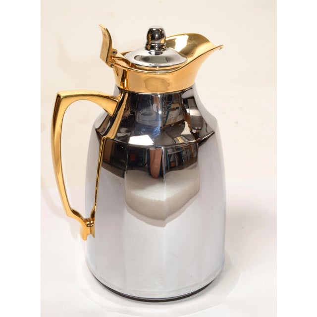 1950s Vintage Alfi Gold Plated Stainless Steel Thermos 1 Liter Carafe ...