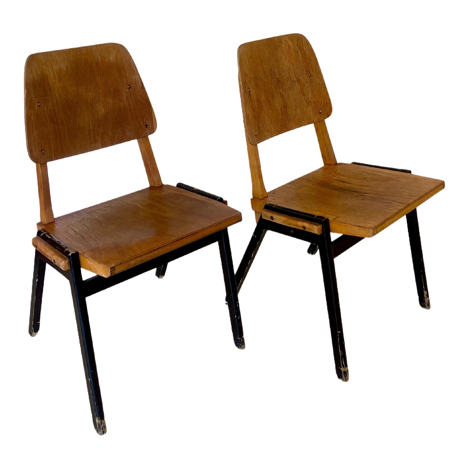 Pair of Palais De Tokyo Side Chairs by Ermeloo Zwager, 1950's | Chairish