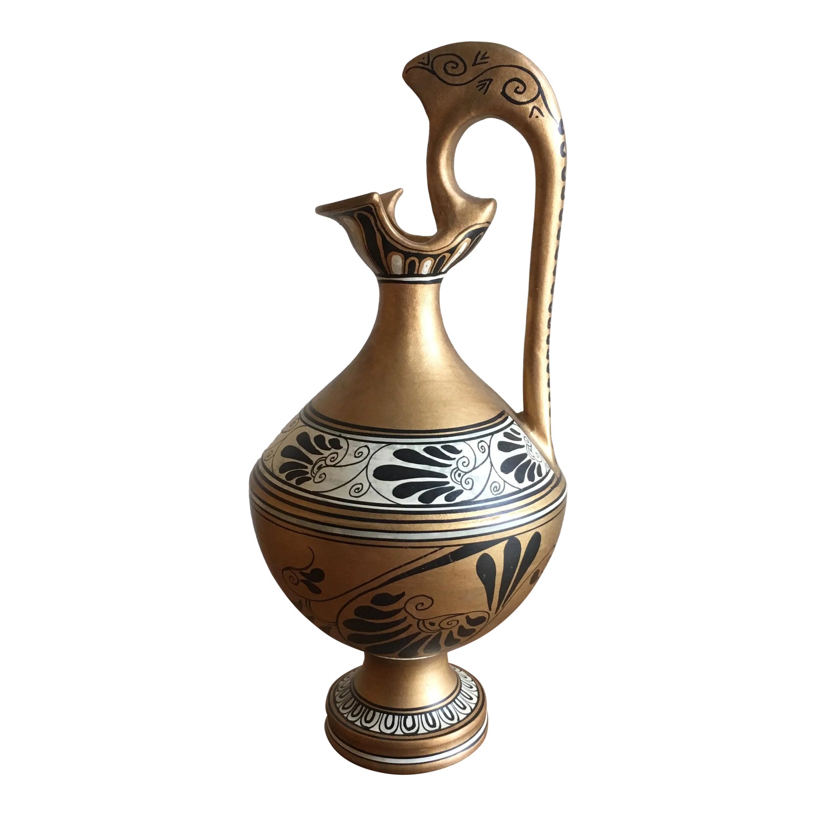 Vintage Numbered Greek Vase Pitcher of Theseus | Chairish