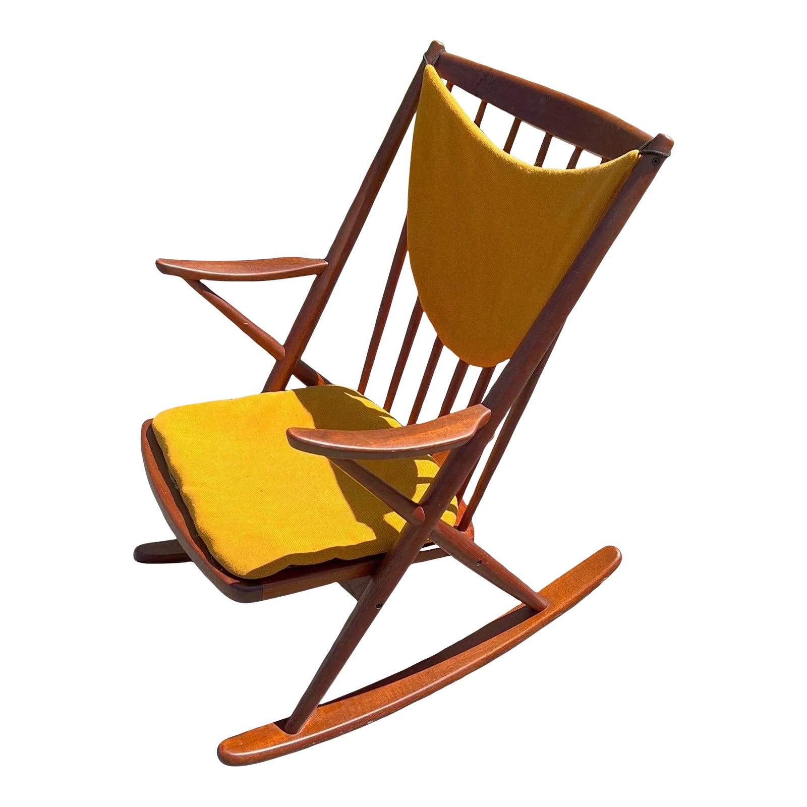 Danish Modern Teak Rocking Chair by Frank Reenskaug for Bramin Møbler ...