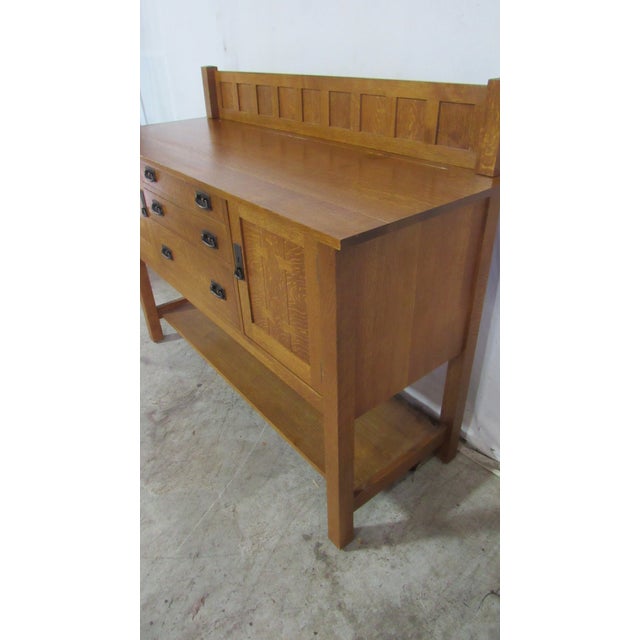 Stickley Sideboard Buffet Oak Mission Rare Signed | Chairish