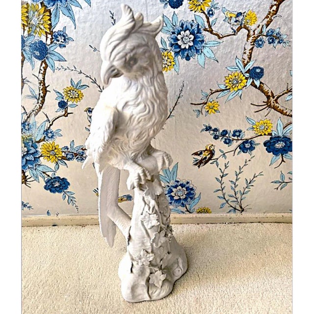 Mid 20th Century Hollywood Regency Italian Majolica Ceramic Cockatoo ...
