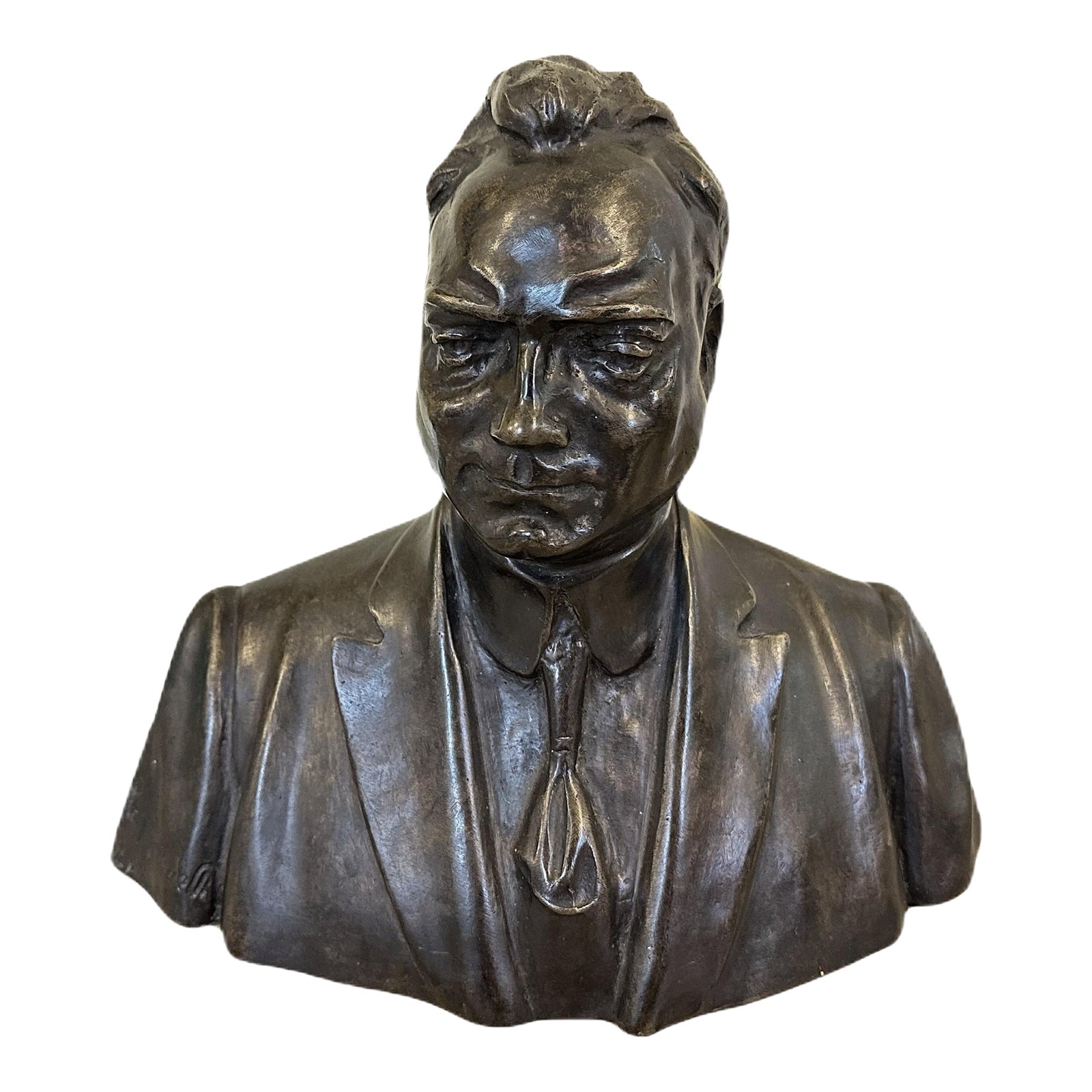 Antique Late 19th C. Italian Patinated Bronze Bust of Tenor Enrico ...