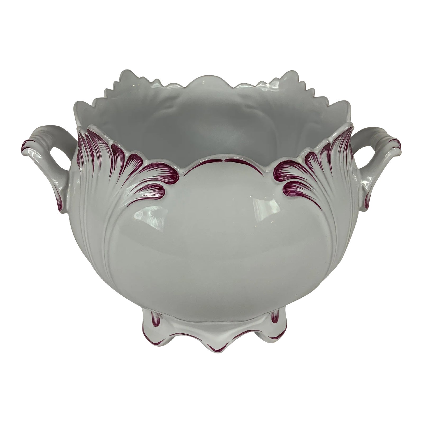 Vintage Segries Moustier French Handprinted Ceramic Planter for Barneys ...