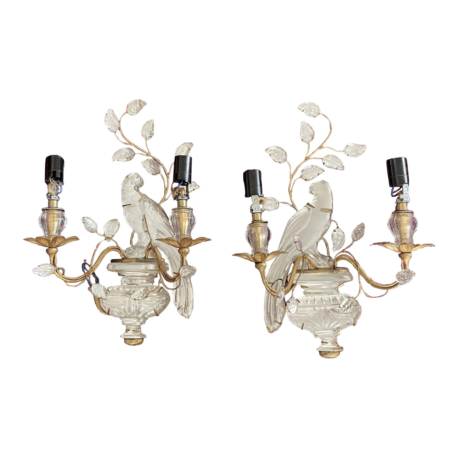 Pair of Bird Bagese Sconces | Chairish