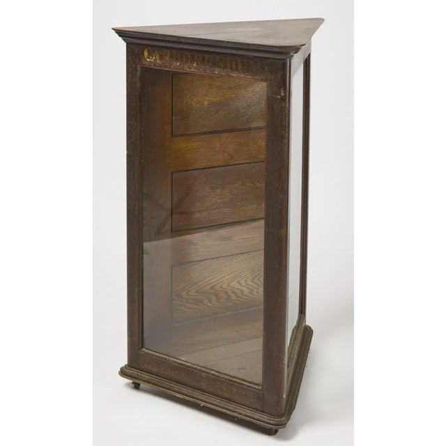 Victorian Era Advertising Corner Display Case | Chairish