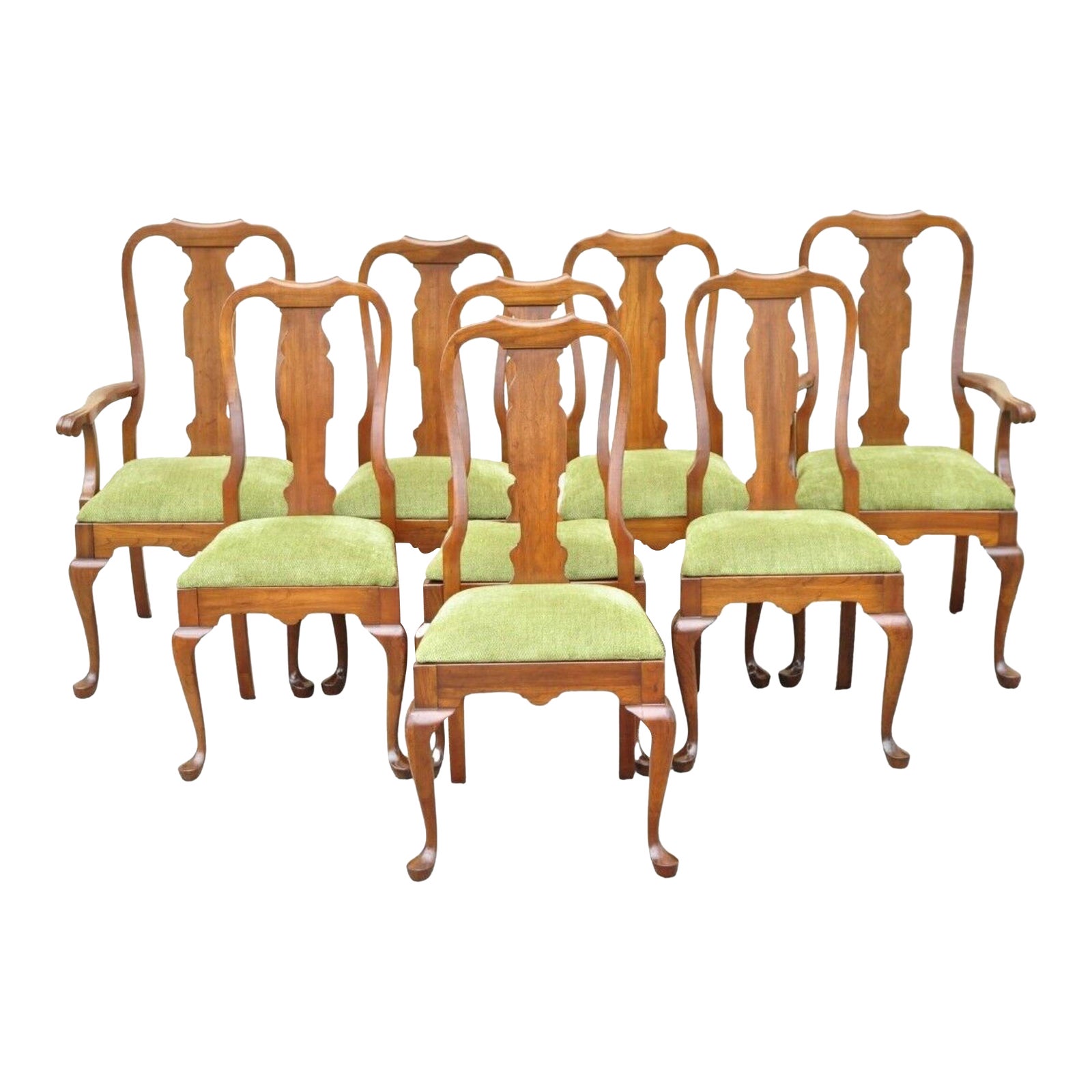 Mid 20th Century Pennsylvania House Cherry Wood Queen Anne Style T-Back ...