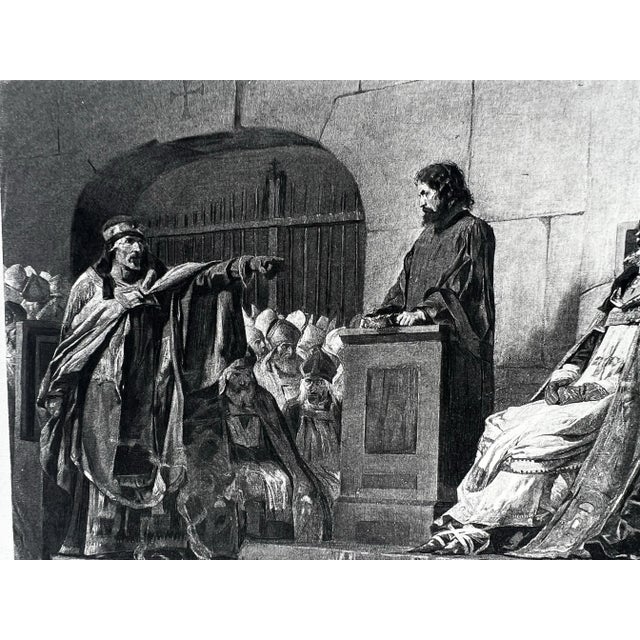 19th Century Print by Jean Paul Laurens Titled “The Body of Pope ...