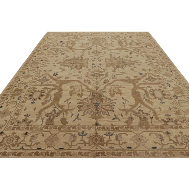 Sultanabad Antique Style Rug in Beige-Brown, Gray Floral Pattern by Rug ...