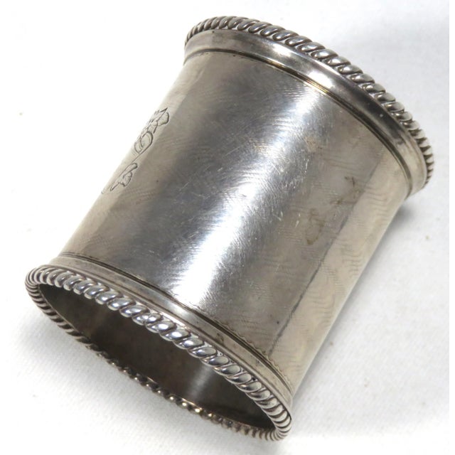 1860s Antique Oversize Victorian Coin Silver Napkin Ring | Chairish