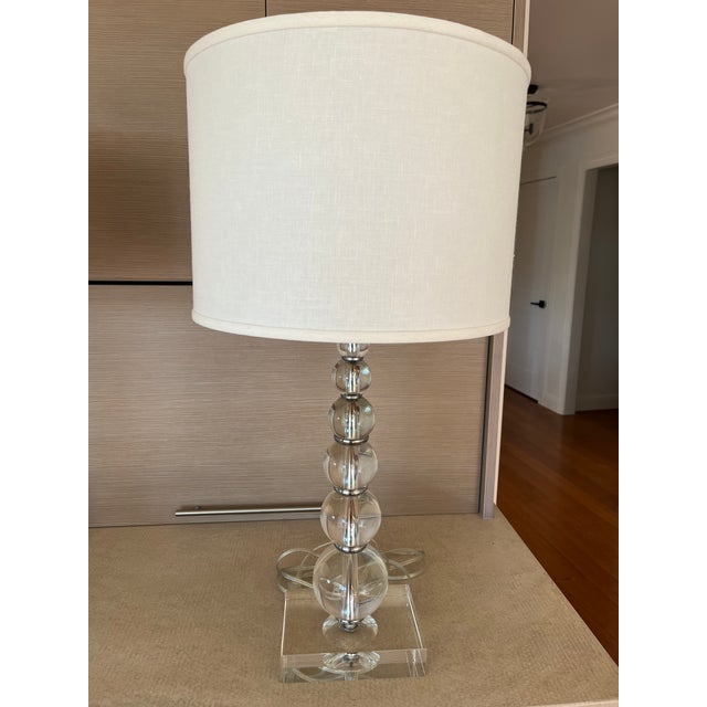 Pair of 2000s Visual Comfort Crystal Graduated Orb Table Lamps | Chairish