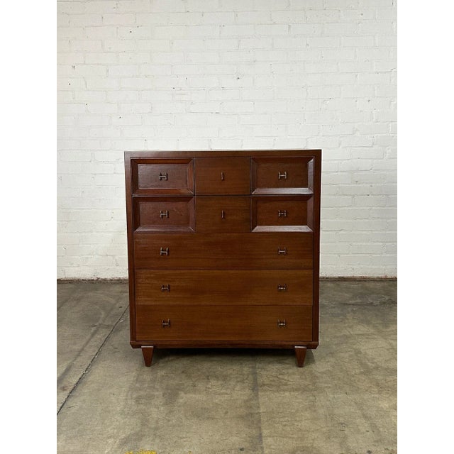 1960s Highboy in Dark Walnut by Red Lion | Chairish