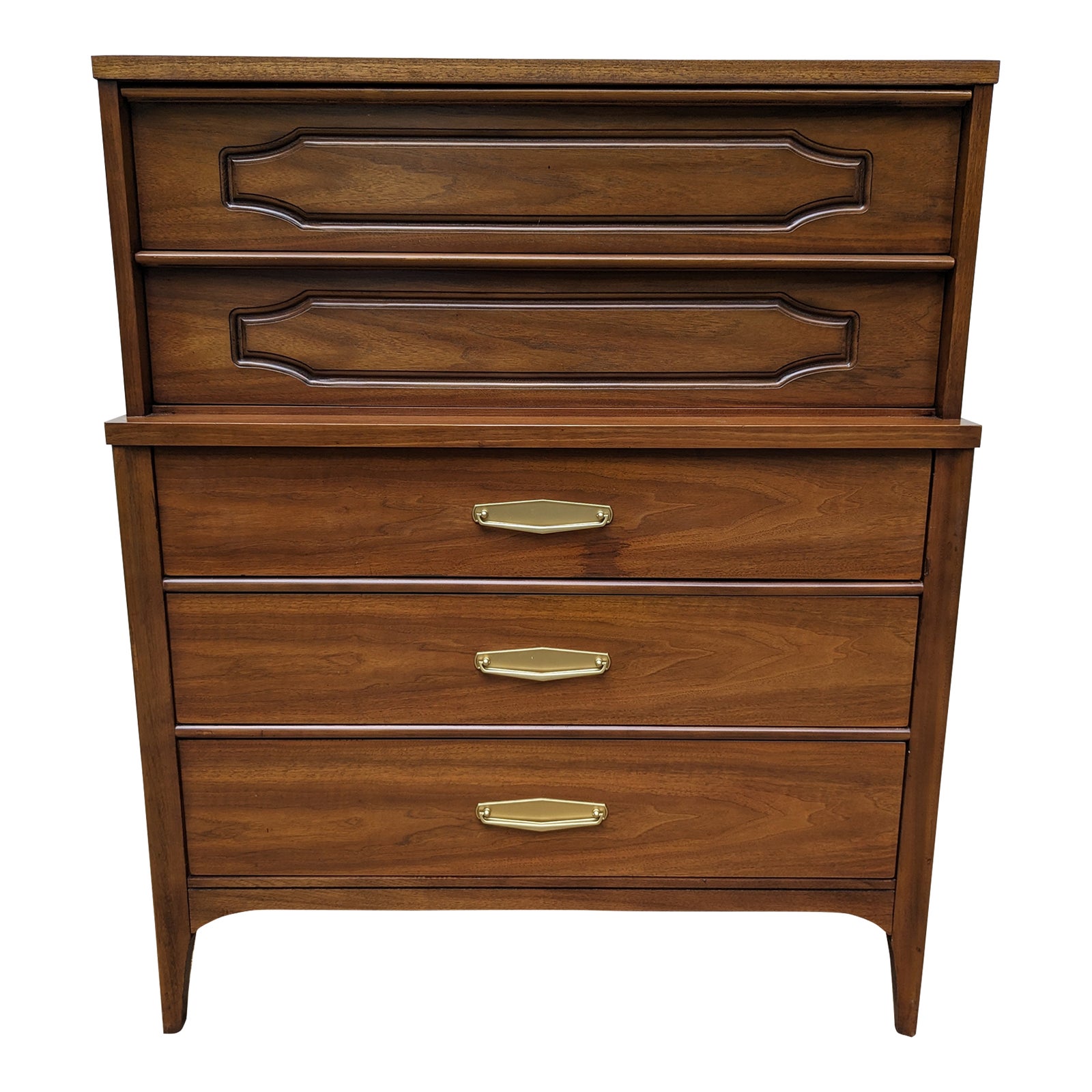 Mid 20th Century Kent Coffey Tallboy Highboy Mid Century Dresser ...