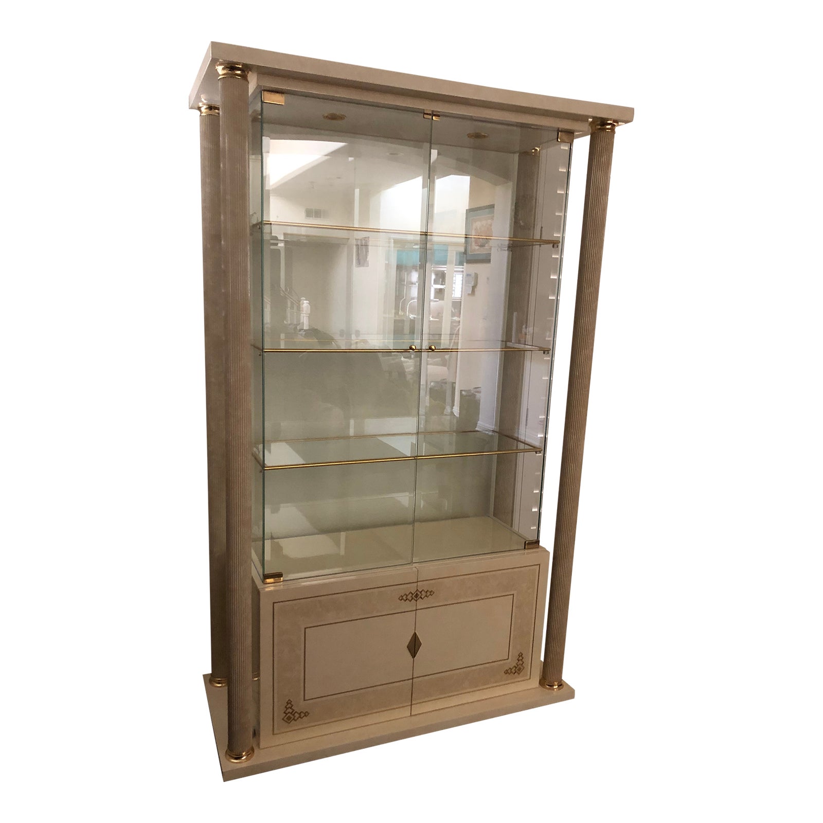 Showcase Solid Wood Display Cabinets Turri | Chairish