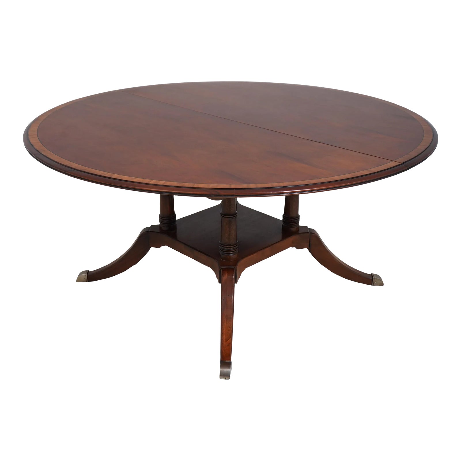 Ethan Allen Round Mahogany Dining Room Table | Chairish