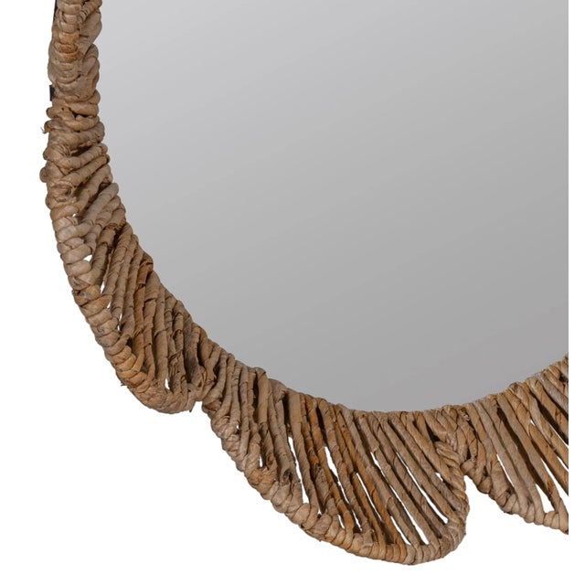 Nicholas Flower Banana Leaf Oversized Mirror | Chairish