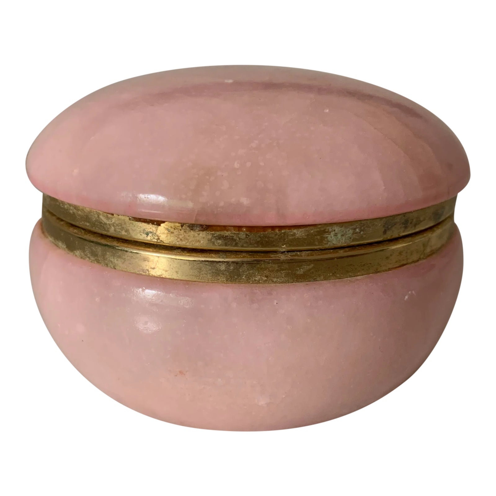 Vintage Italian Handcrafted Alabaster Box | Chairish