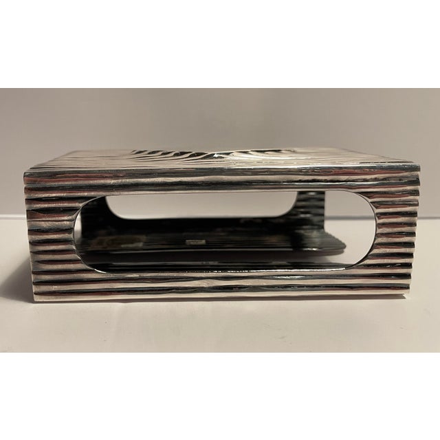 1970s Silverplate Large Matchbox Cover, Monogrammed C | Chairish