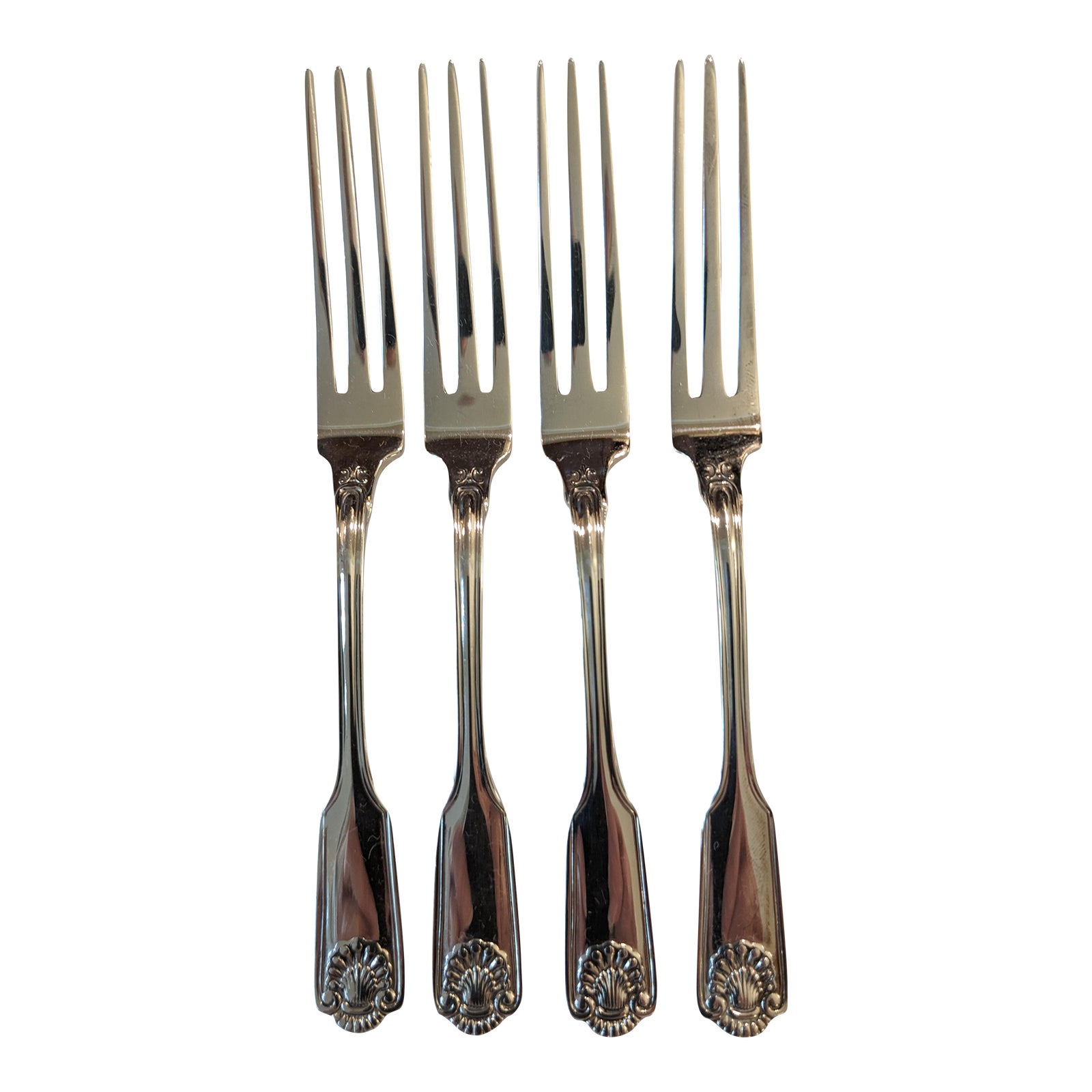 Antique Sterling Silver Strawberry Forks, No Monogram- Set of 4 | Chairish