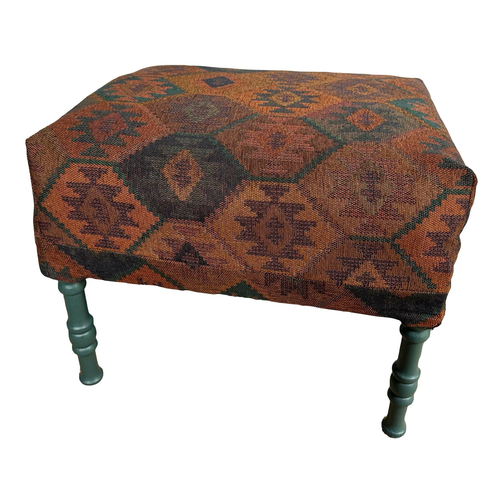 Mid 20th Century Midcentury Kilim Upholstered Pouffe Footstool, George ...