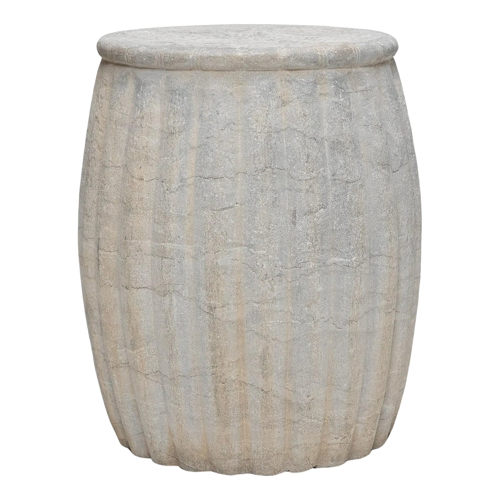 Chinese Melon Stone Drum Table | Chairish