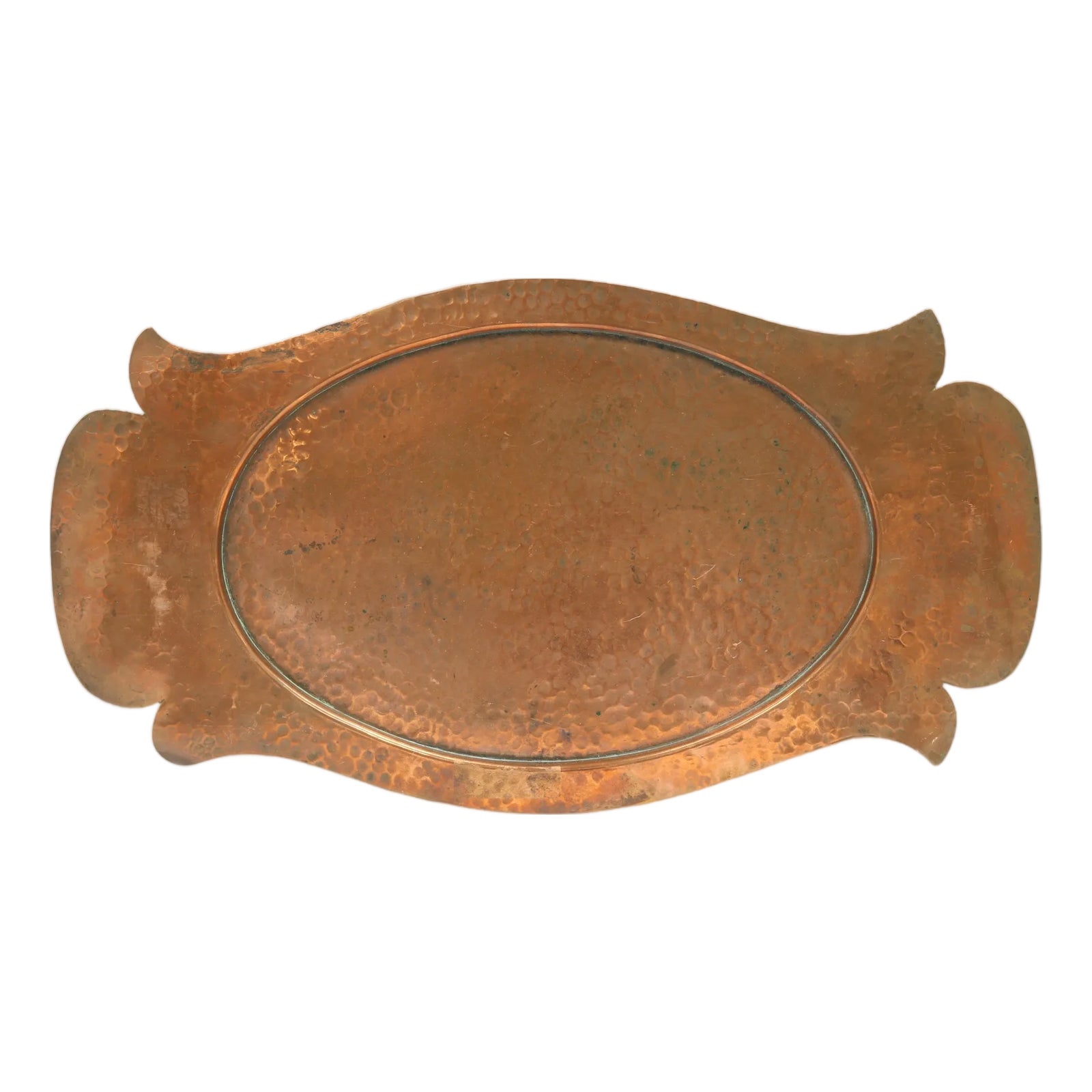 Early 20th Century Hand-Hammered Arts & Crafts Copper Tray | Chairish