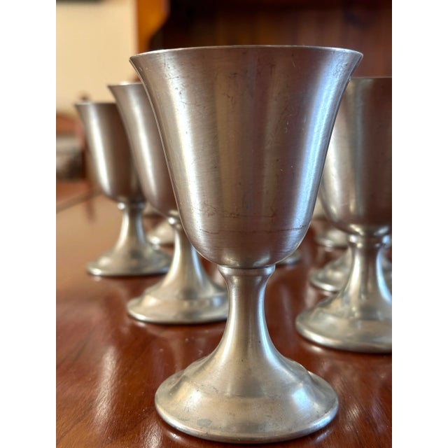 Vintage Pewter Stemmed Goblets - 20 Pieces | Chairish