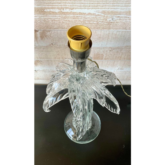 Monumental Italian Sculptural Palm Tree Glass Table Lamps, 1970s, Set ...