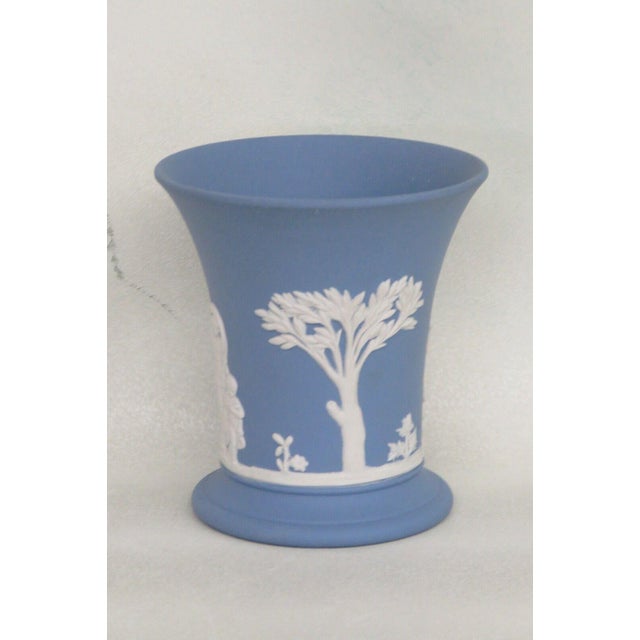 Wedgwood Jasperware Blue Sacrifice Small Bell Vase Posy Pot | Chairish