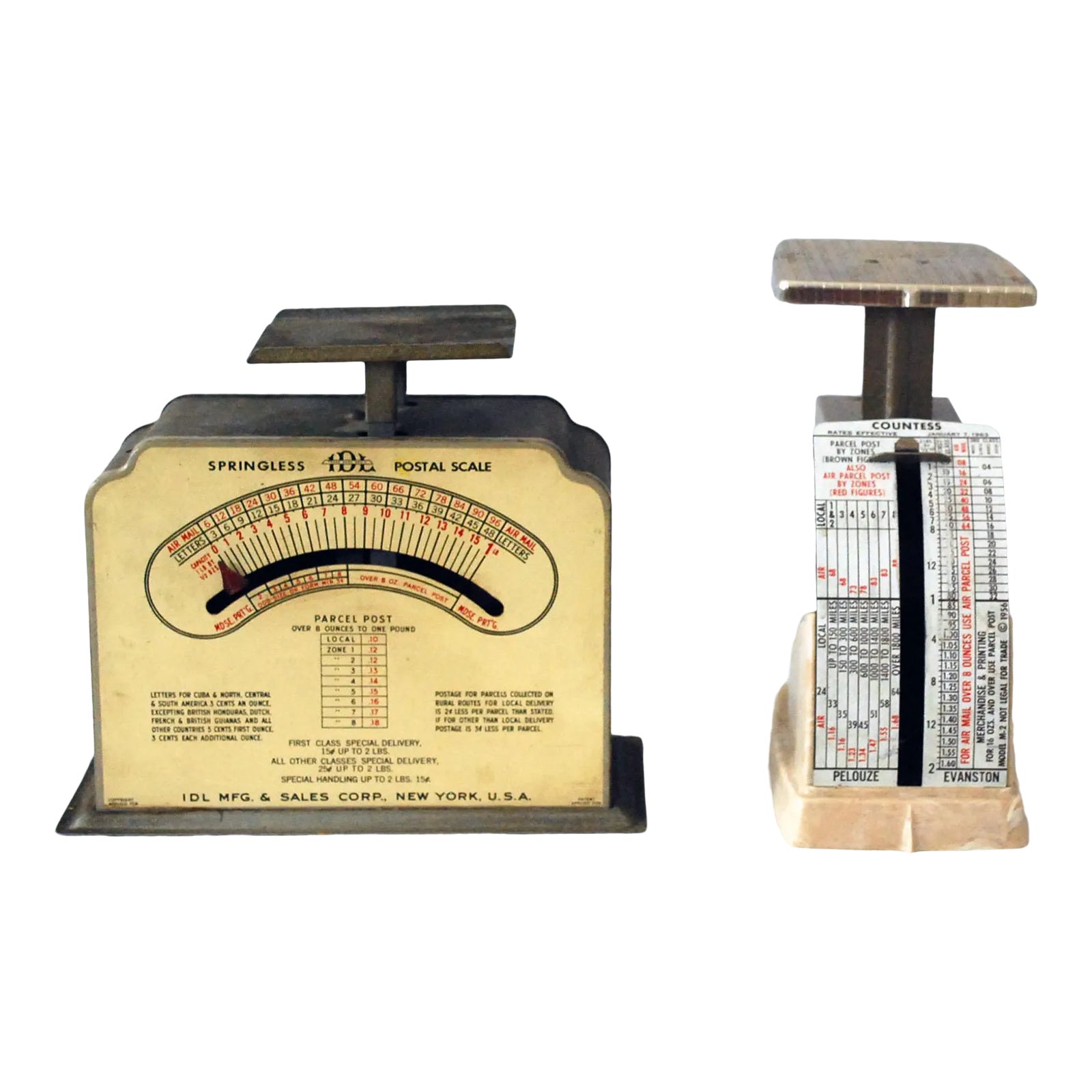 Vintage Mid-Century Postal Scales - Set of Two | Chairish