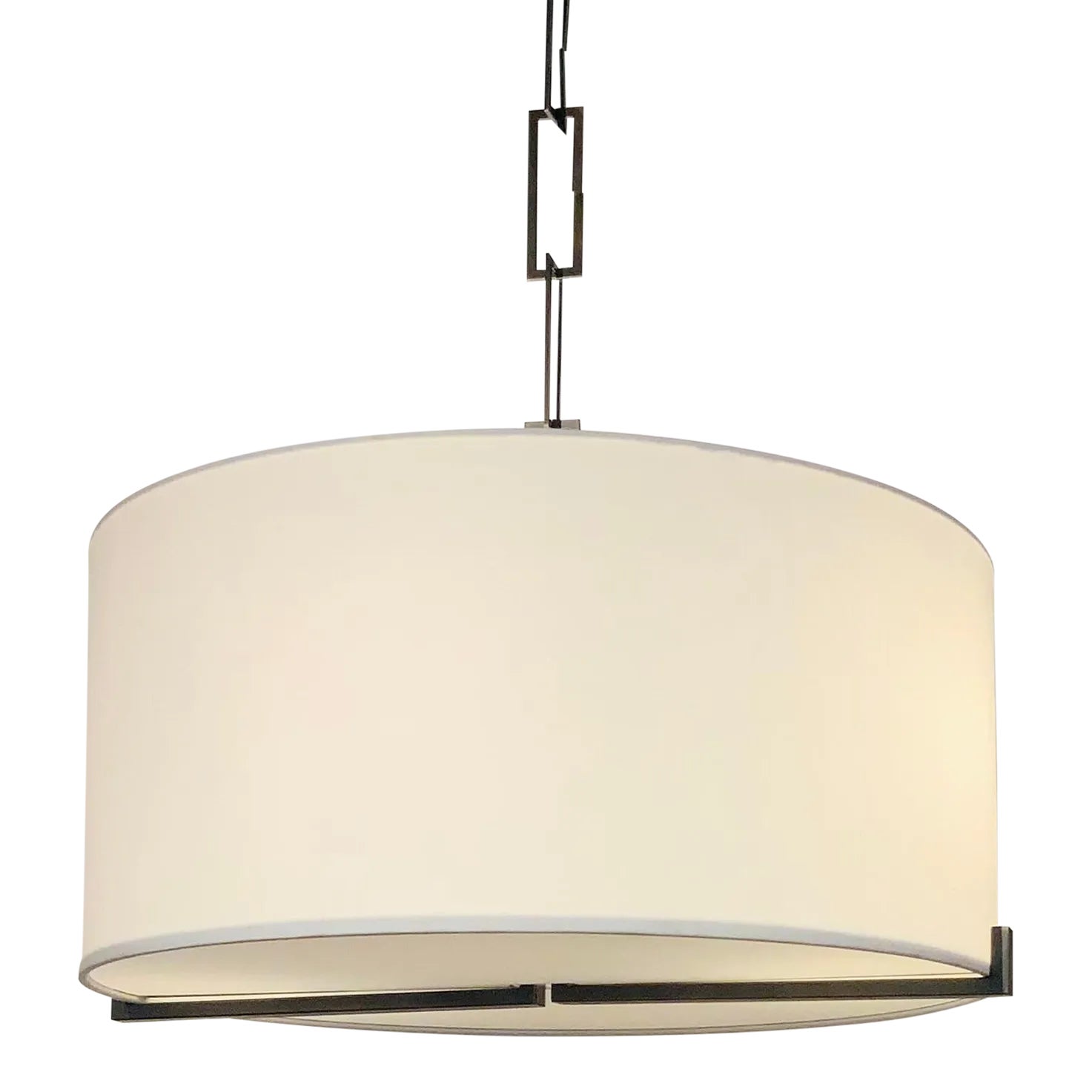 Arteriors Modern Bronze Finished Linen Versa Large Pendant Light | Chairish