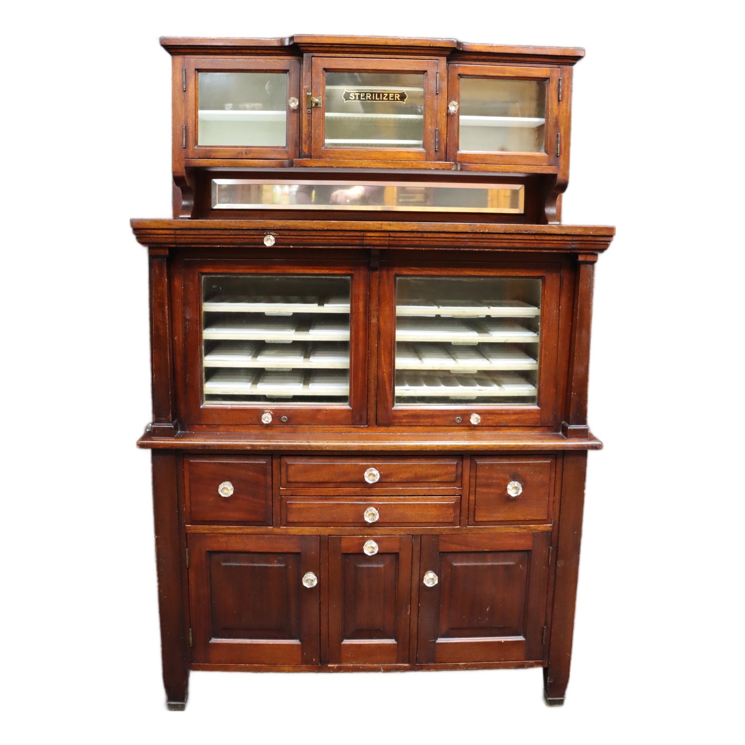 American Dental Co. Mahogany Sterilizer Cabinet | Chairish