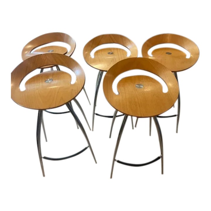 1990s Magis Lyra Bar Stools - Set of 5 | Chairish