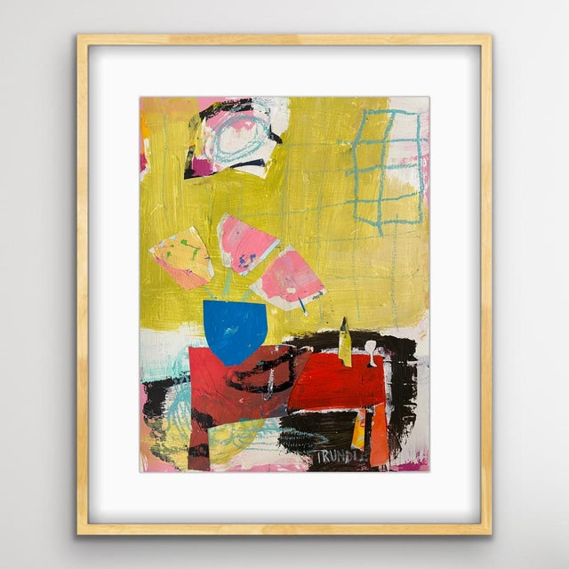Sarah Trundle, Abstract Still Life Mixed Media Collage, "Creature Comforts" | Chairish