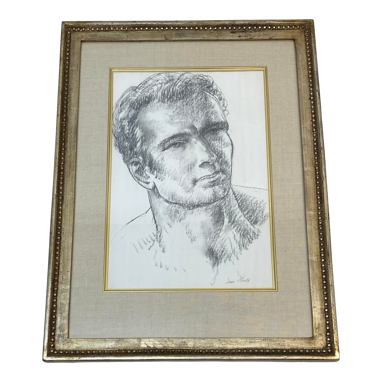 Leon Kroll Original Graphite Portrait of a Young Man C.1940 | Chairish