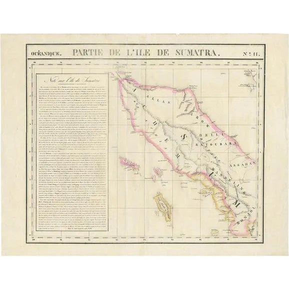 Antique Map of Northern Sumatra, Indonesia, 1825 | Chairish