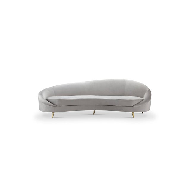Vesta Calix Sofa in Brass | Chairish