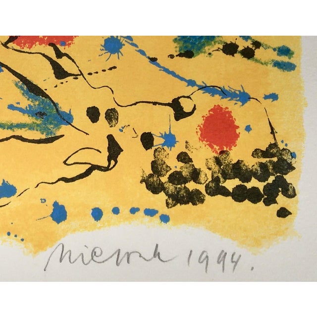 1990s “Yellow Fishes” Screen Print by Dutch Artist Nic Jonk - | Chairish
