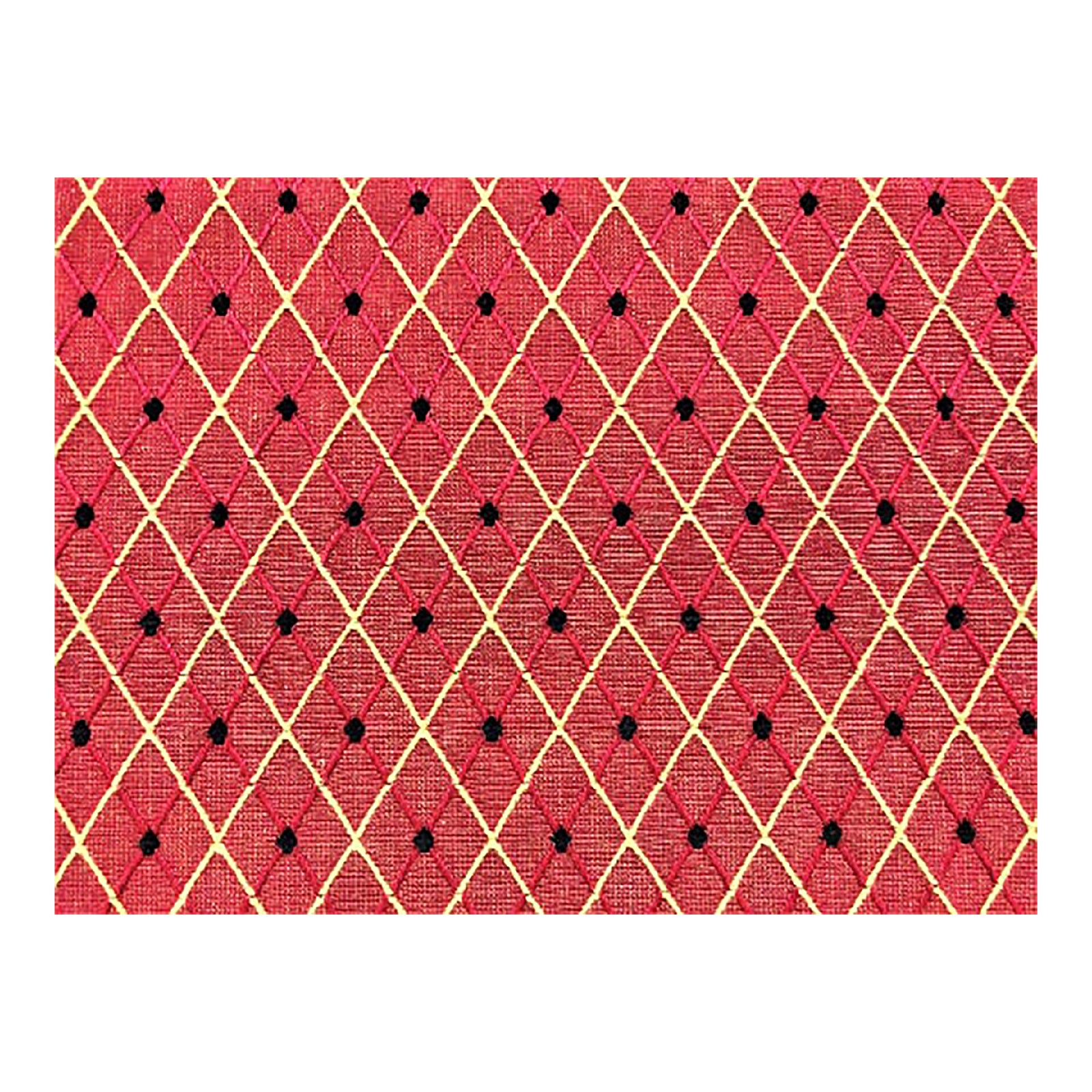 red diamond pattern fabric