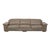 Mercedes Beige Leather 3-Seat Sofa | Chairish