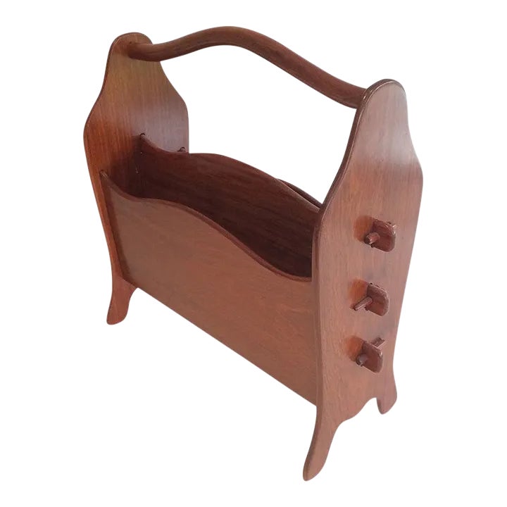 Scandinavian Teak Magazine Rack, Circa 1970 | Chairish