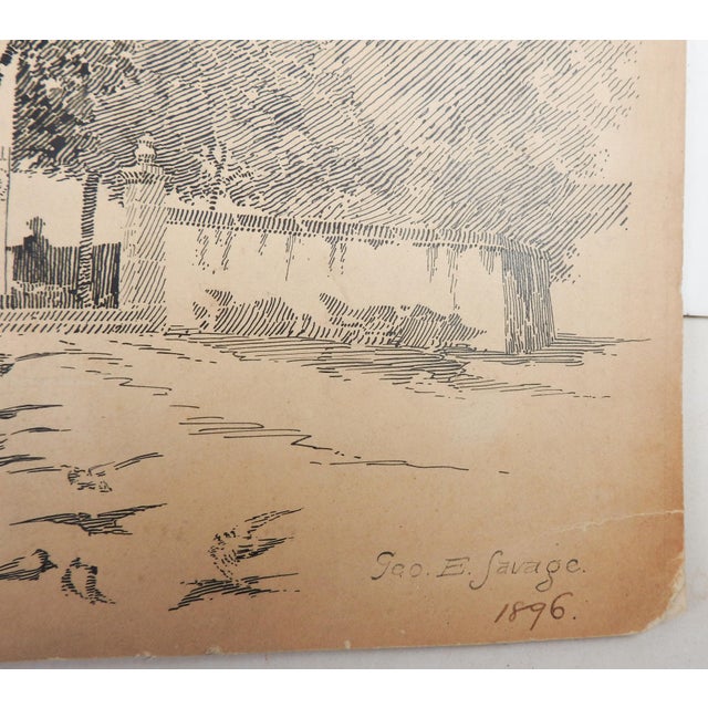 Collection of Antique Architectural Drawing Continental - Set of 5 ...