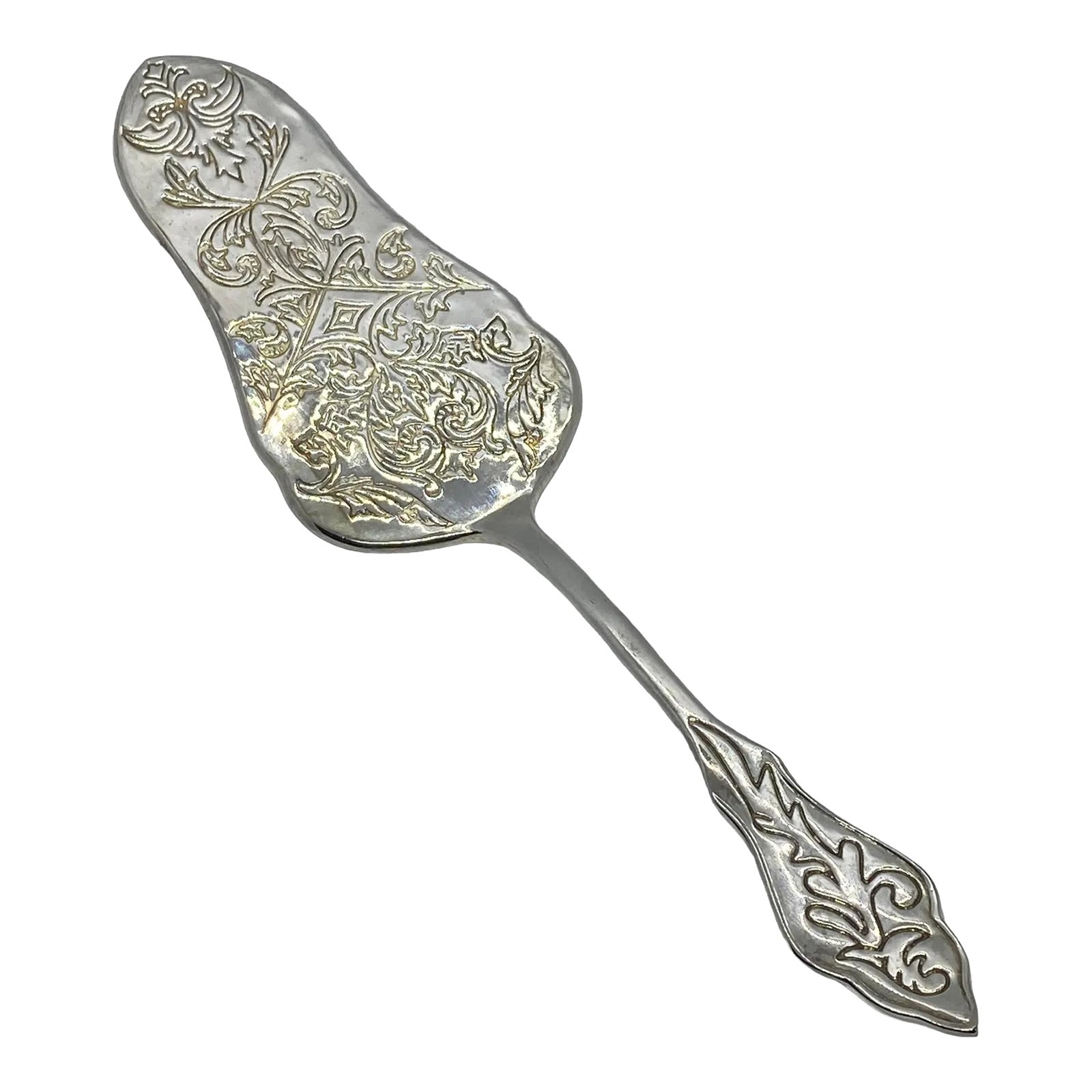 Vintage Silver Plate Cake Server With Fleur De Lis Ornamental Design ...